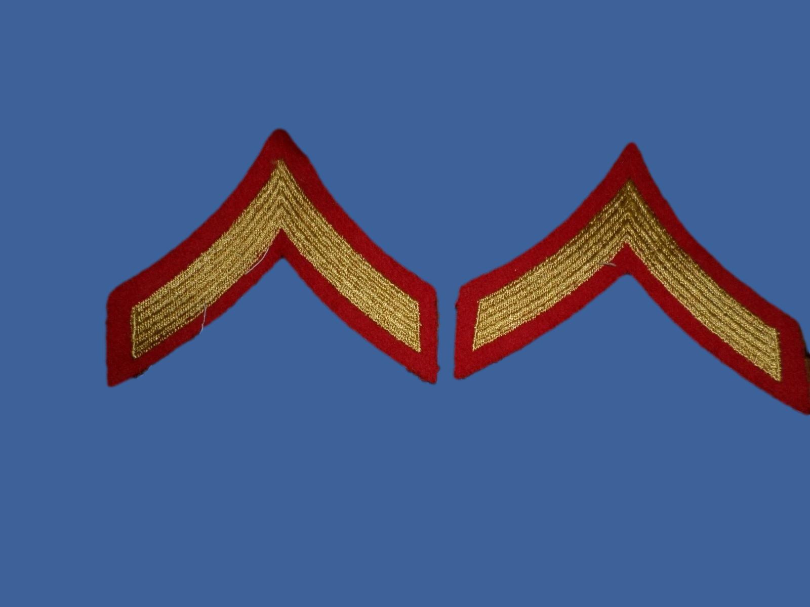 MARINE CORPS PRIVATE FIRST CLASS SHOULDER PATCHES DRESS BLUES UNIFORM – Clay's Military