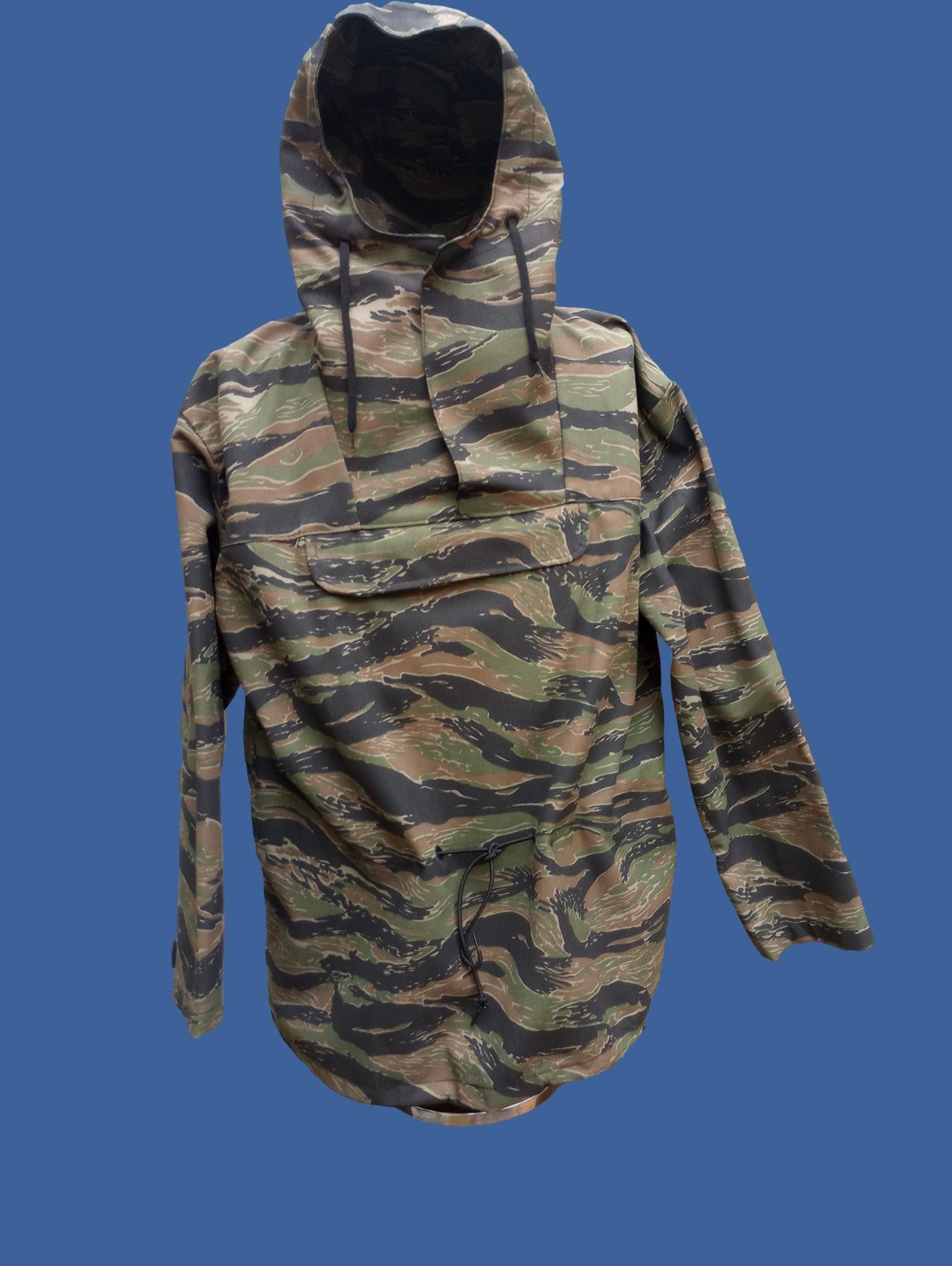 VINTAGE TIGER STRIPE CAMOUFLAGE ANORAK HOODED HUNTING JACKET PULLOVER – Clay's Military