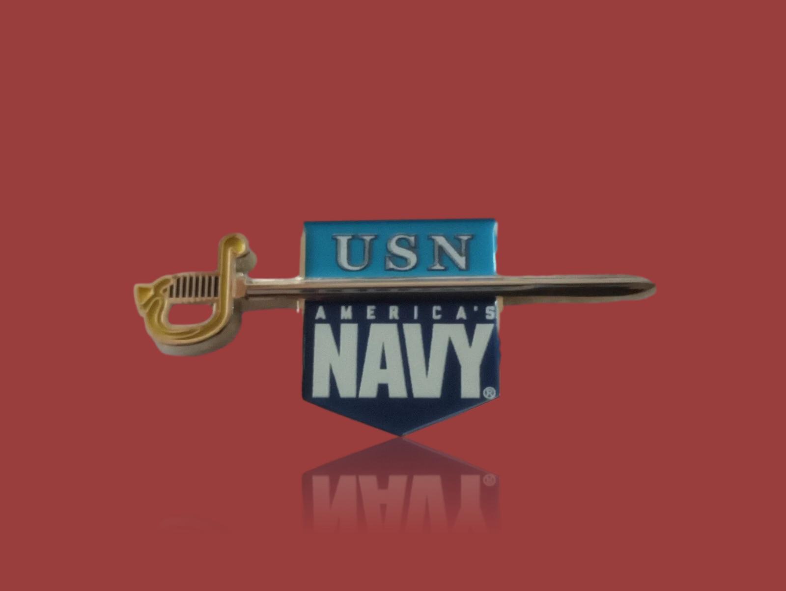 U.S NAVY HAT PIN LAPEL SWORD SABRE SHIELD USN VETERAN AMERICA'S NAVY ...
