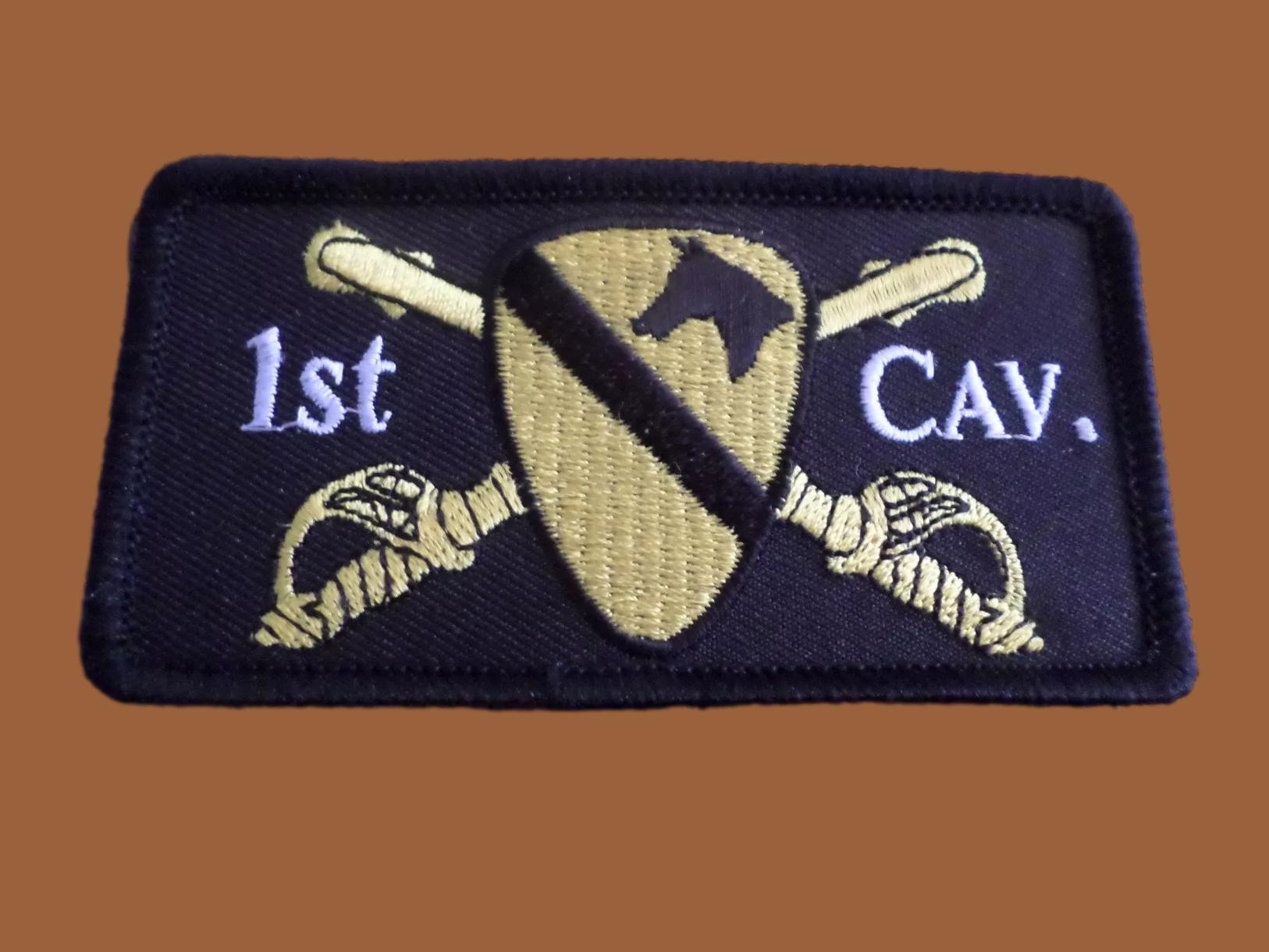 U.S MILITARY ARMY 1ST CAVALRY HAT ARM PATCH 3 3/4" X 2 " INCHES 1ST CA ...