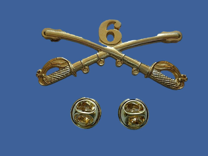 6th CAVALRY SWORDS SABERS MILITARY HAT PIN CAVALRY REGIMENT BADGE U.S ...
