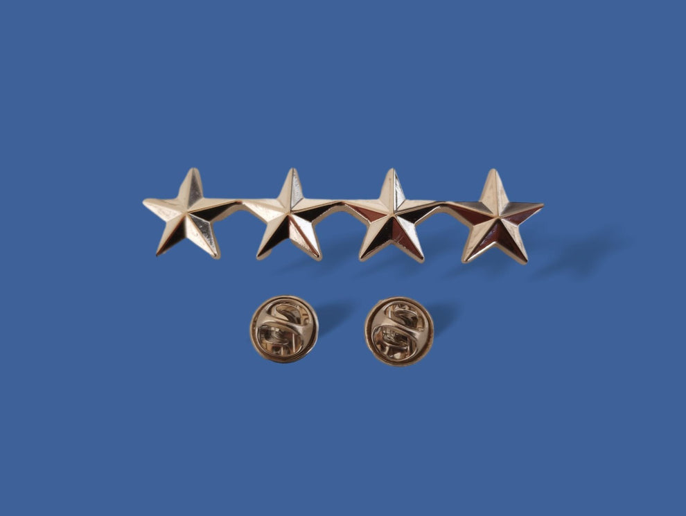 U.S MILITARY FOUR STAR GENERAL PIN SILVER COLLAR INSIGNIA PIN LAPEL ...