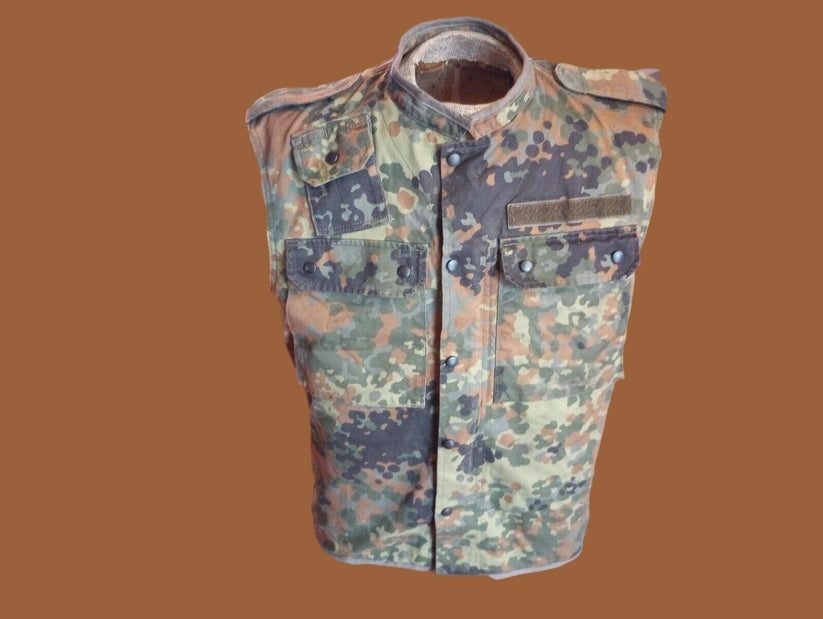 German Military Bundeswehr Combat Vest Shirt Flecktarn Camouflage Orig ...