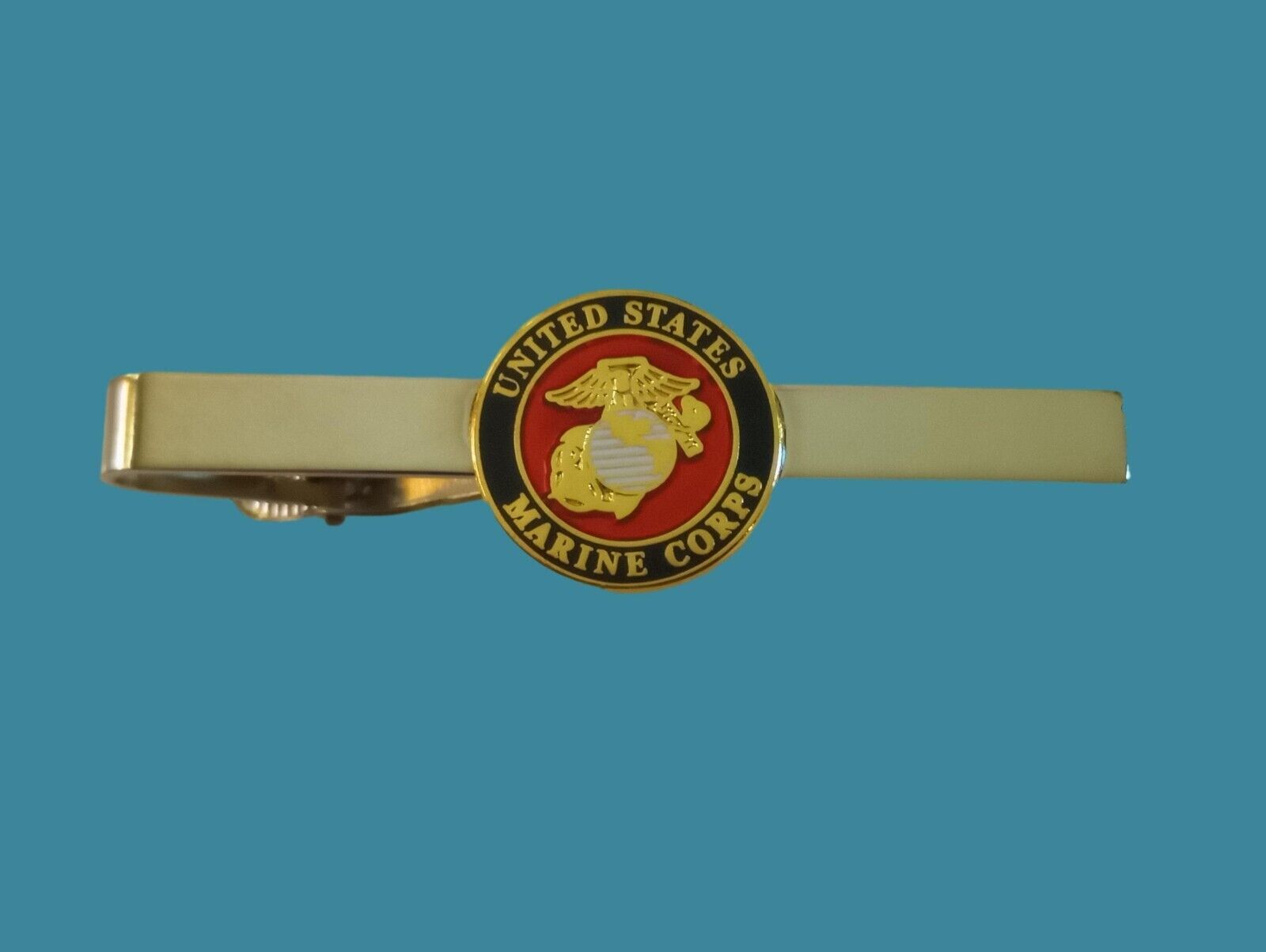 U.S MILITARY MARINE CORPS TIE BAR OR TIE TAC CLIP ON TYPE ROUND USMC ...
