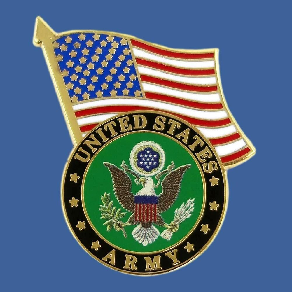 U.S ARMY USA FLAG HAT PIN LAPEL PIN DOUBLE POST BACK – Clay's Military
