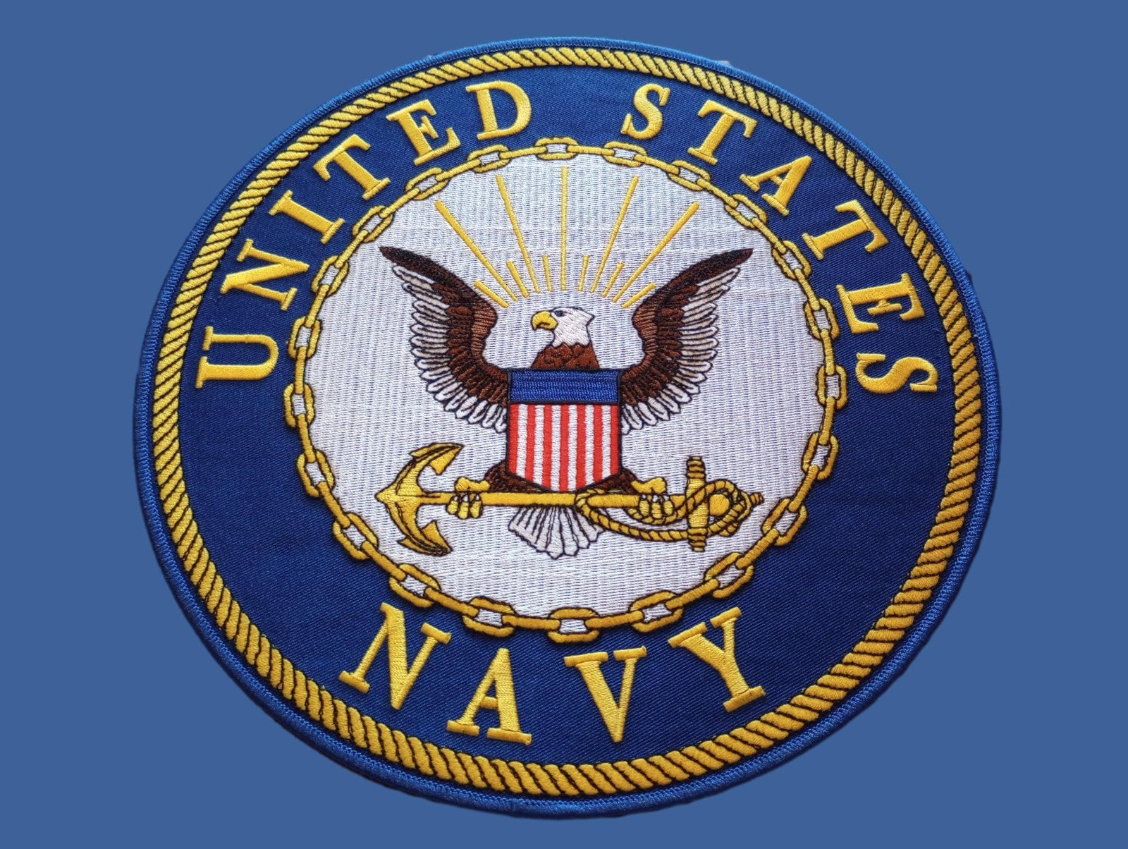 U.S MILITARY NAVY OVERSIZE BACK PATCH 10" X 10" OFFICIALLY LICENSED ...