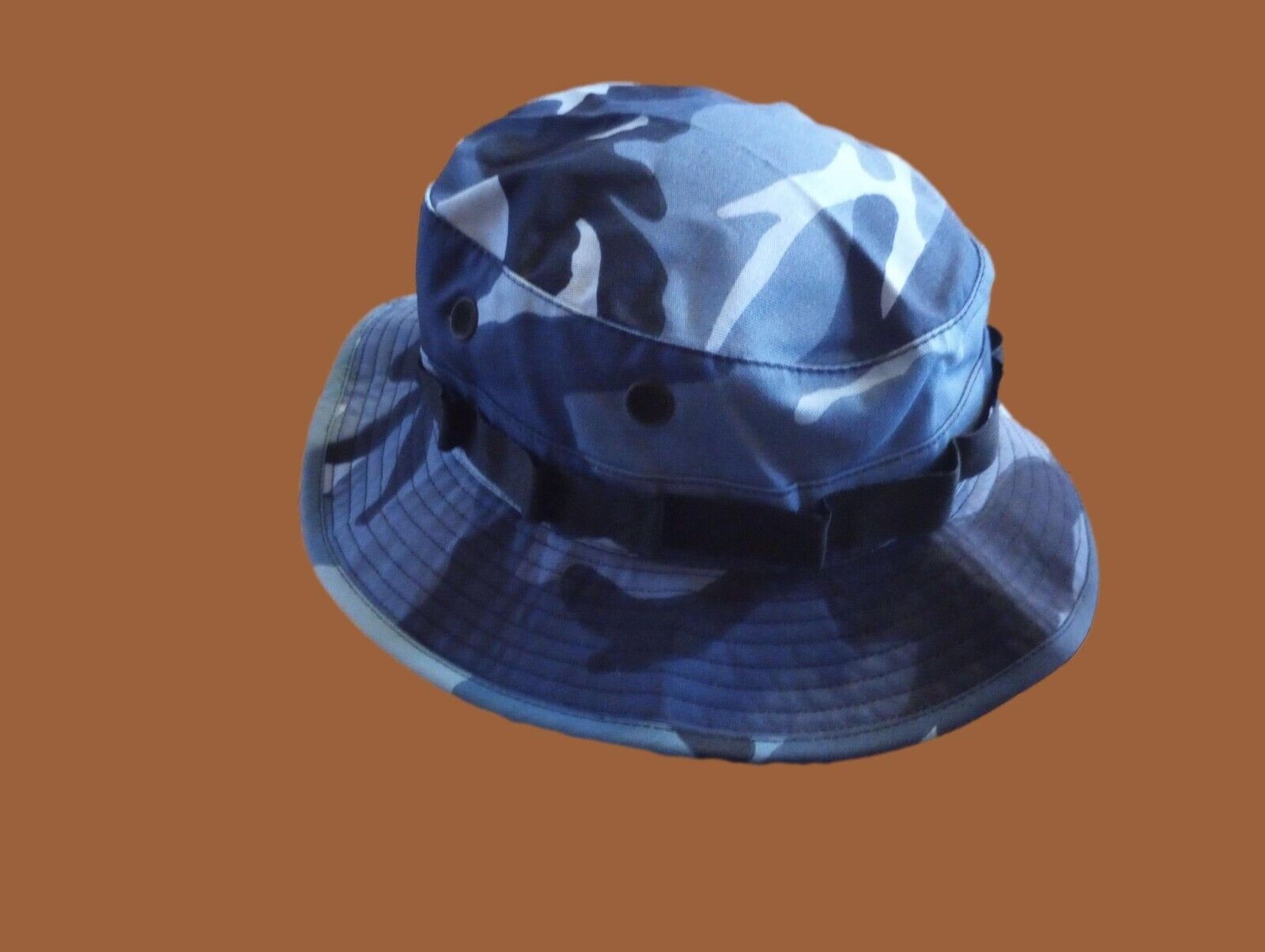 Sky Blue Woodland Camouflage Boonie Hat Type II Sun Hot Weather U.S.A ...