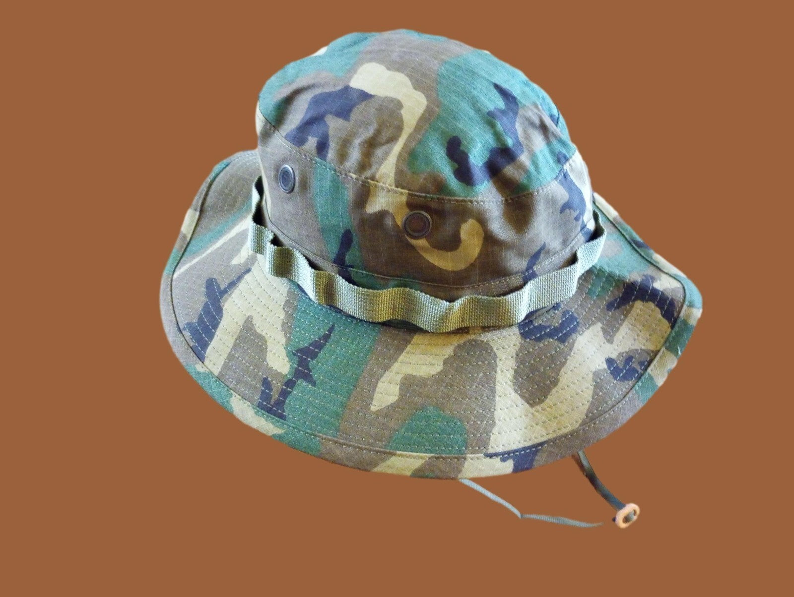 US MILITARY ARMY VIETNAM JUNGLE BOONIE HAT TYPE II ERDL CAMOUFLAGE X-L ...