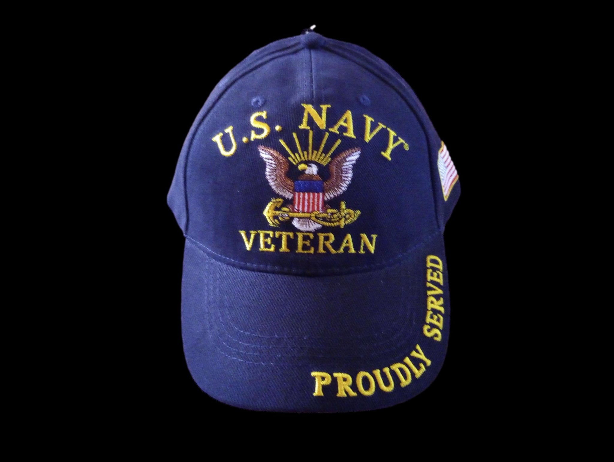 U.S NAVY VETERAN HAT BALLCAP OFFICIAL LICENSED NAVY PRODUCT PROUDLY SE ...