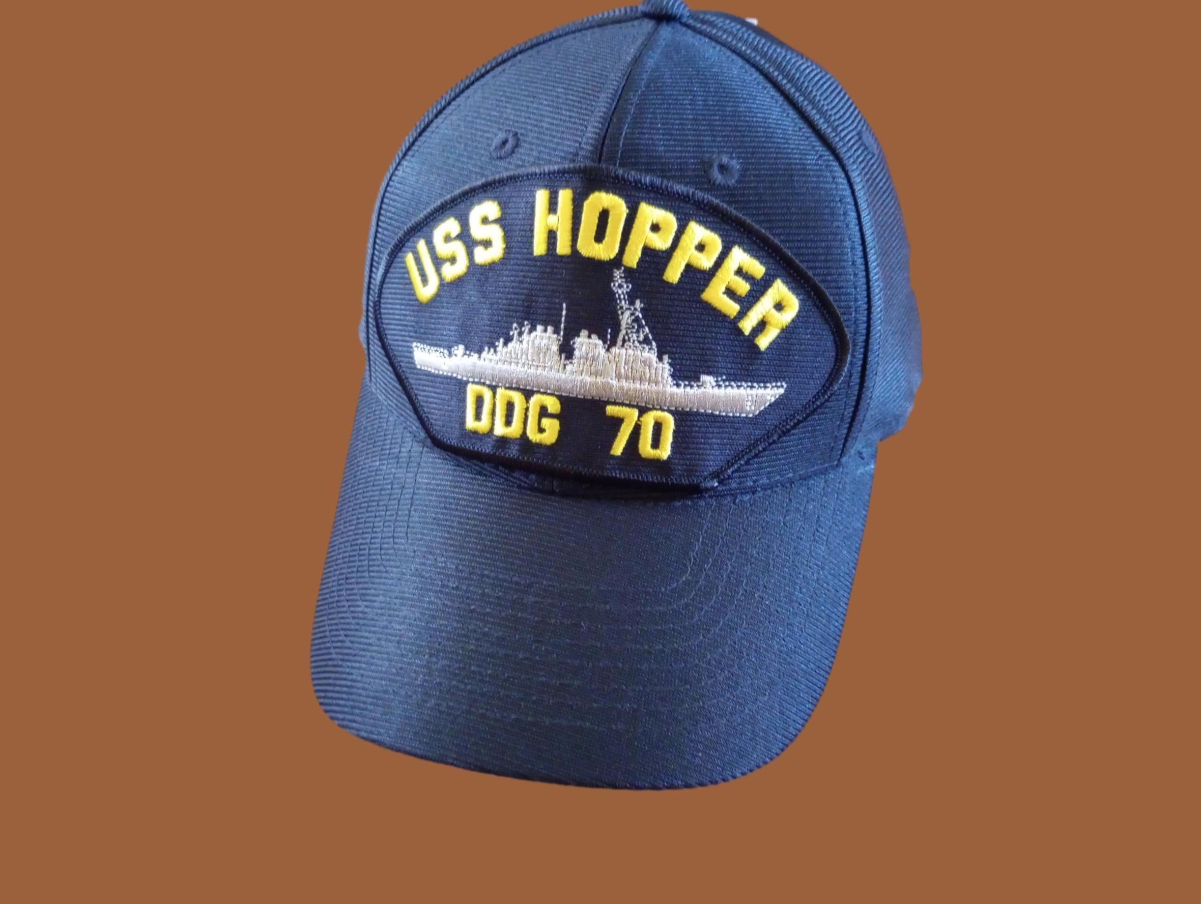 USS HOPPER DDG-70 NAVY SHIP HAT U.S MILITARY OFFICIAL BALL CAP U.S.A M ...