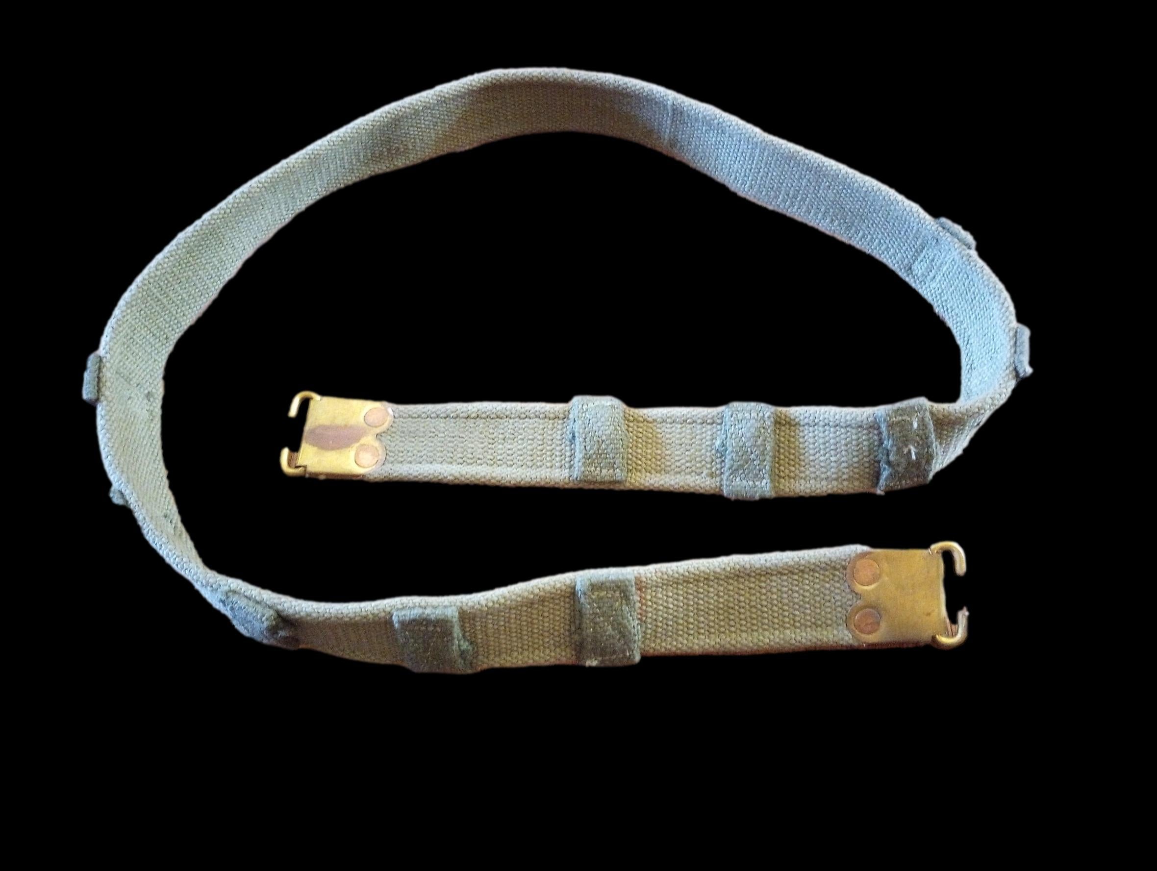 WWII BRITISH MILITARY ENFIELD KHAKI RIFLE SLING P-37 FN BELGIAN FAL 49 ...