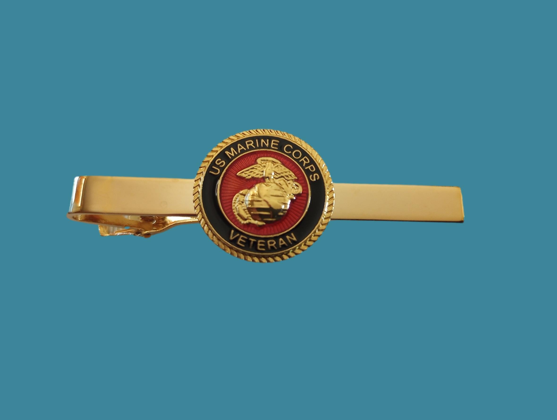 U.S MILITARY MARINE CORPS VETERAN TIE BAR OR TIE TAC CLIP ON TYPE USMC ...