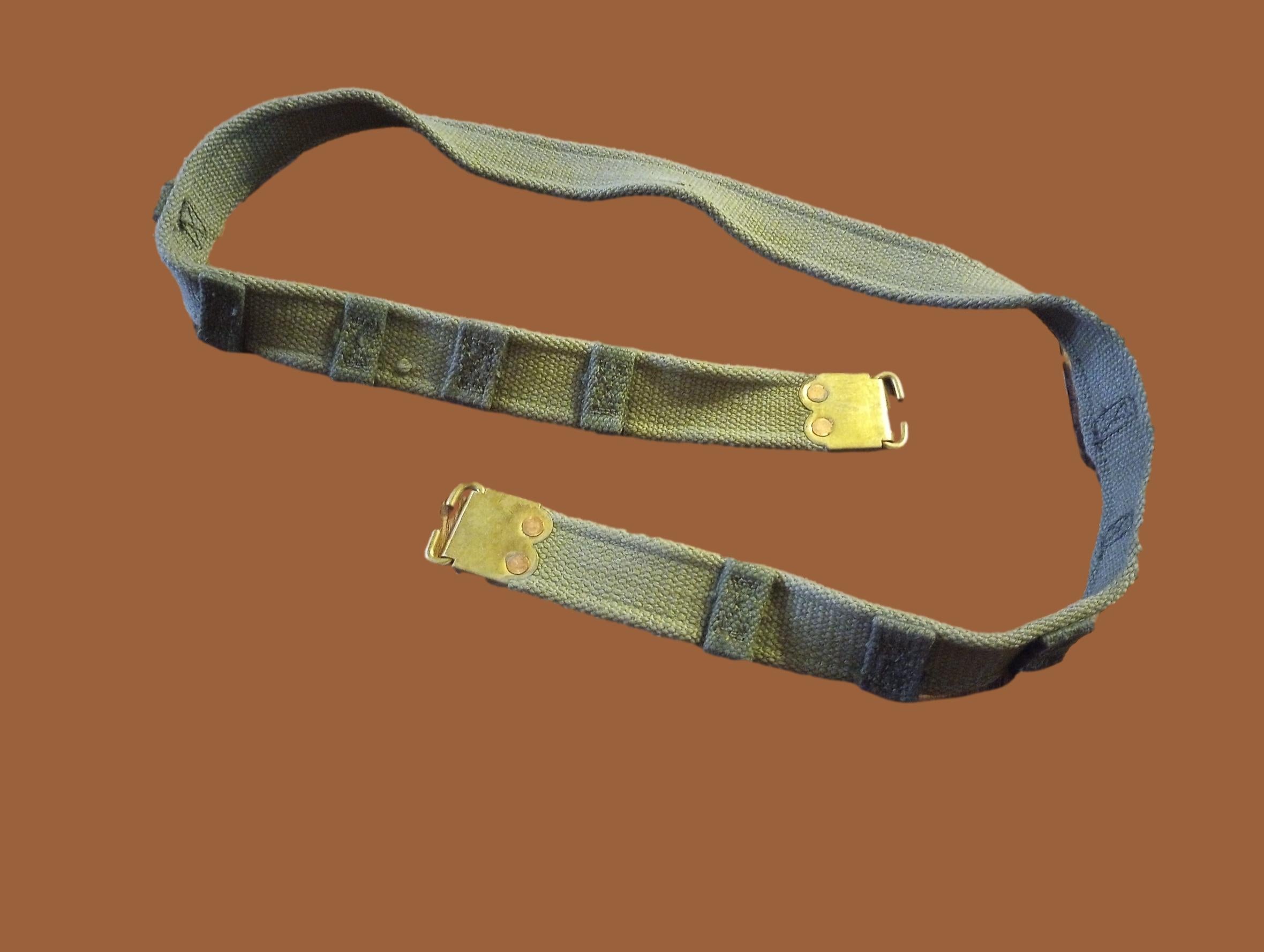 WWII BRITISH MILITARY ENFIELD KHAKI RIFLE SLING P-37 FN BELGIAN FAL 49 ...