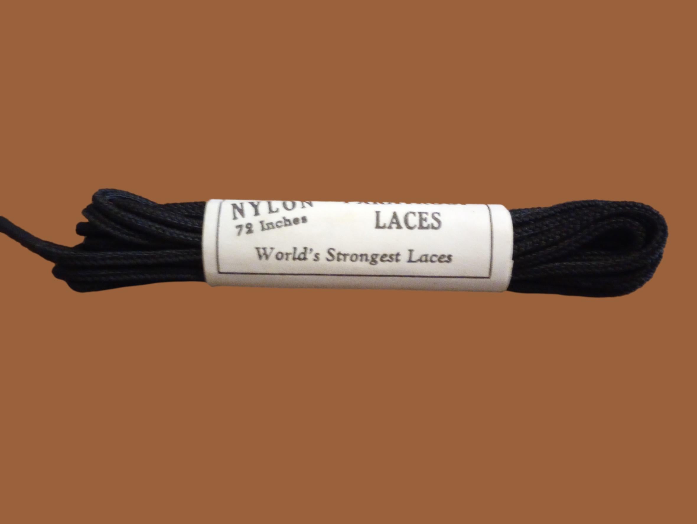 MILITARY PARATROOP BOOT LACES BLACK HEAVY DUTY NYLON 72 INCHES U.S.A M ...