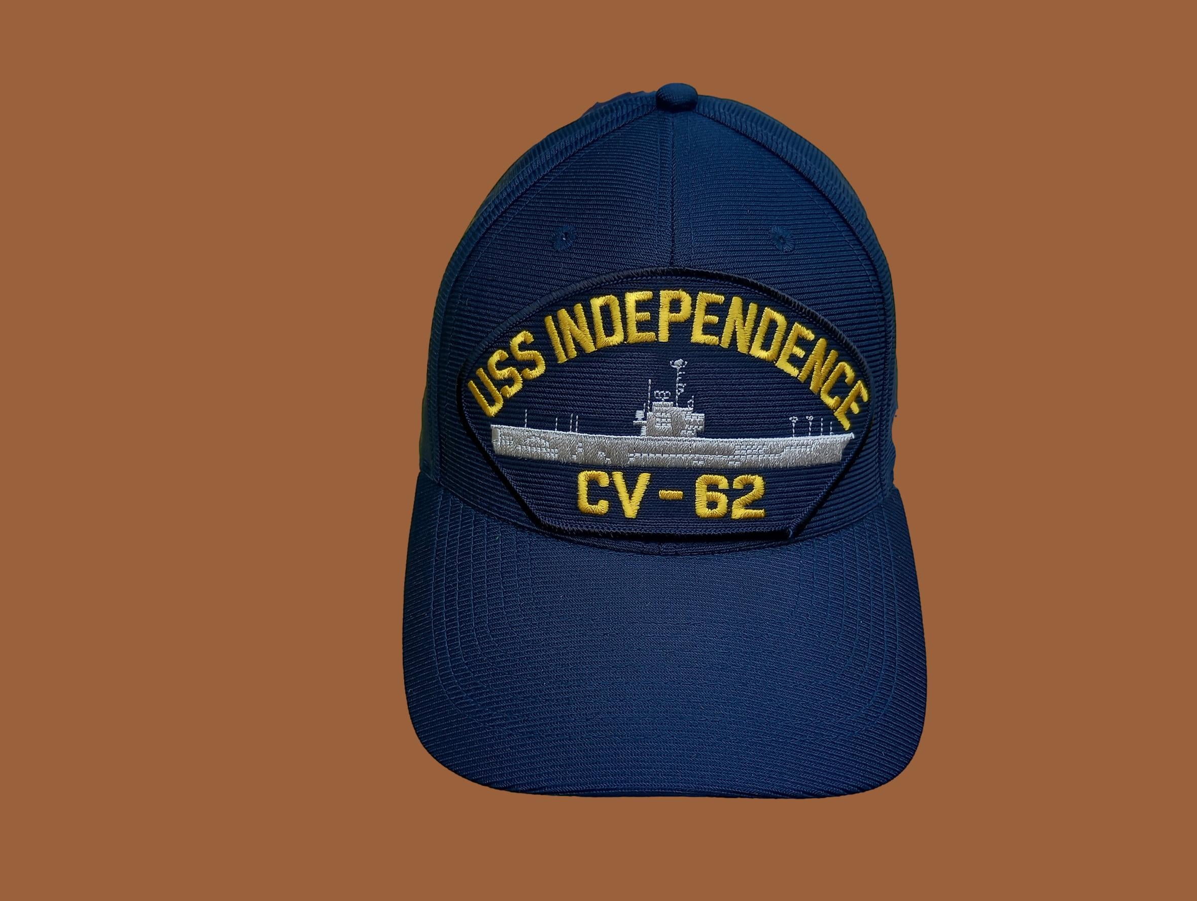 USS INDEPENDENCE CV-62 NAVY SHIP HAT U.S MILITARY OFFICIAL BALL CAP U ...