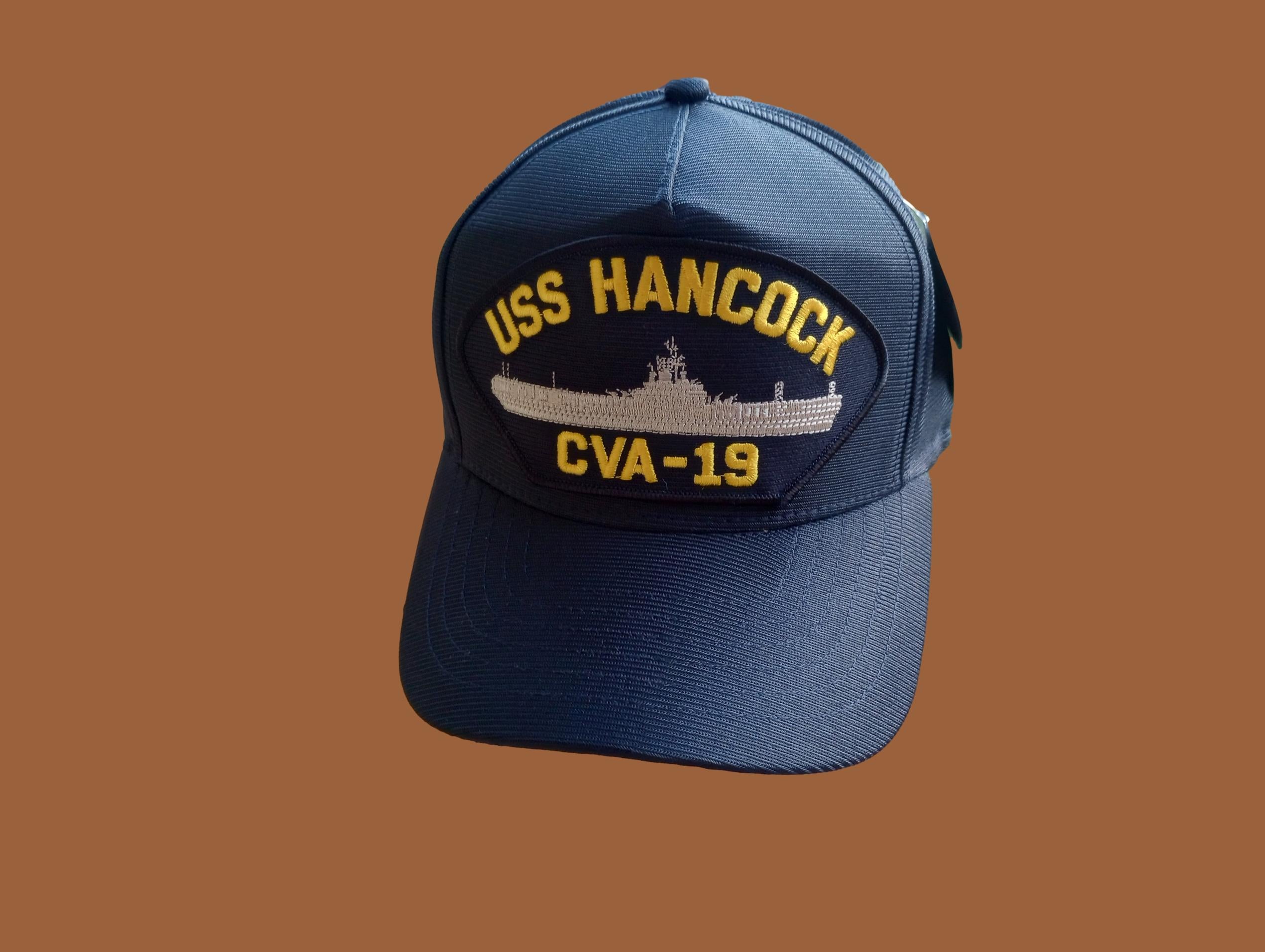 USS HANCOCK CVA-19 U.S NAVY SHIP HAT OFFICIAL U.S MILITARY BALL CAP US ...