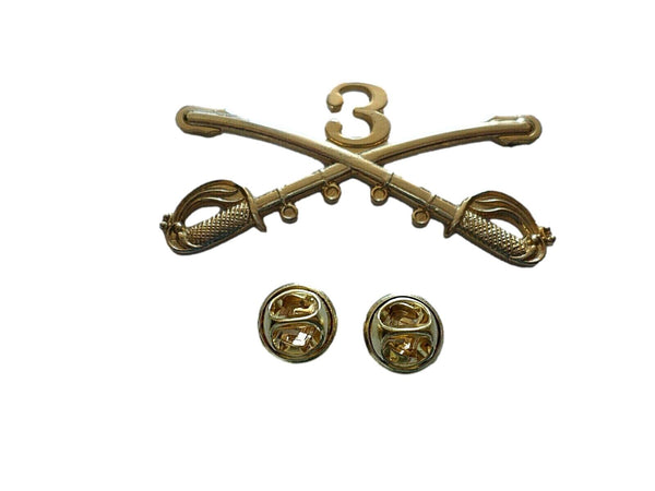 3rd CAVALRY SWORDS SABERS MILITARY HAT PIN 3rd CAVALRY REGIMENT BADGE ...