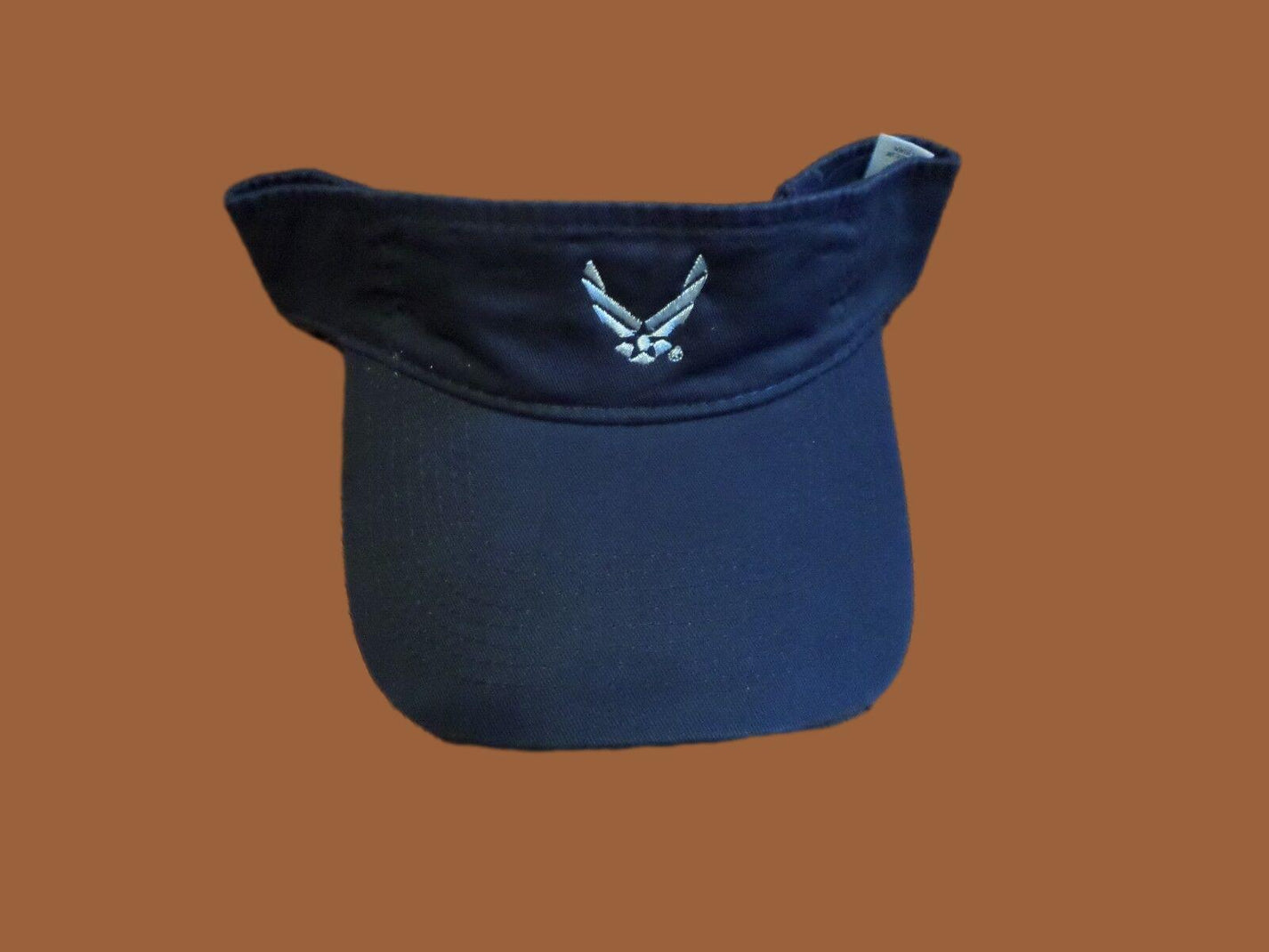 U.S AIR FORCE SUN VISOR CAP BLUE HAT WITH EMBROIDERED AIR FORCE WINGS ...