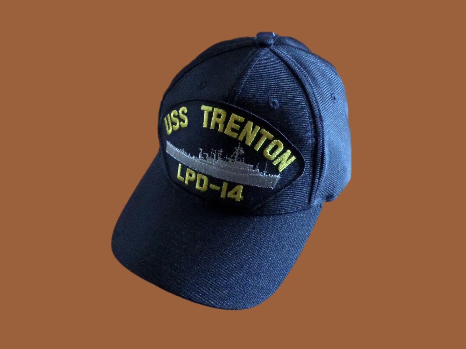 USS TRENTON LPD-14 NAVY SHIP HAT U.S MILITARY OFFICIAL BALL CAP U.S.A ...