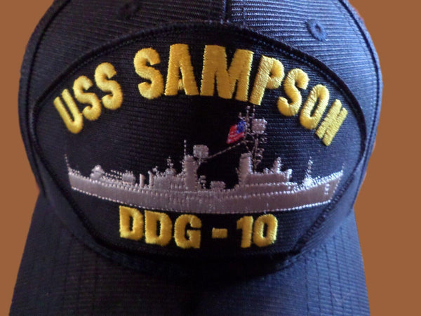 USS SAMPSON DDG-10 U.S NAVY SHIP HAT OFFICIAL MILITARY BALL CAP U.S.A – Clay's Military