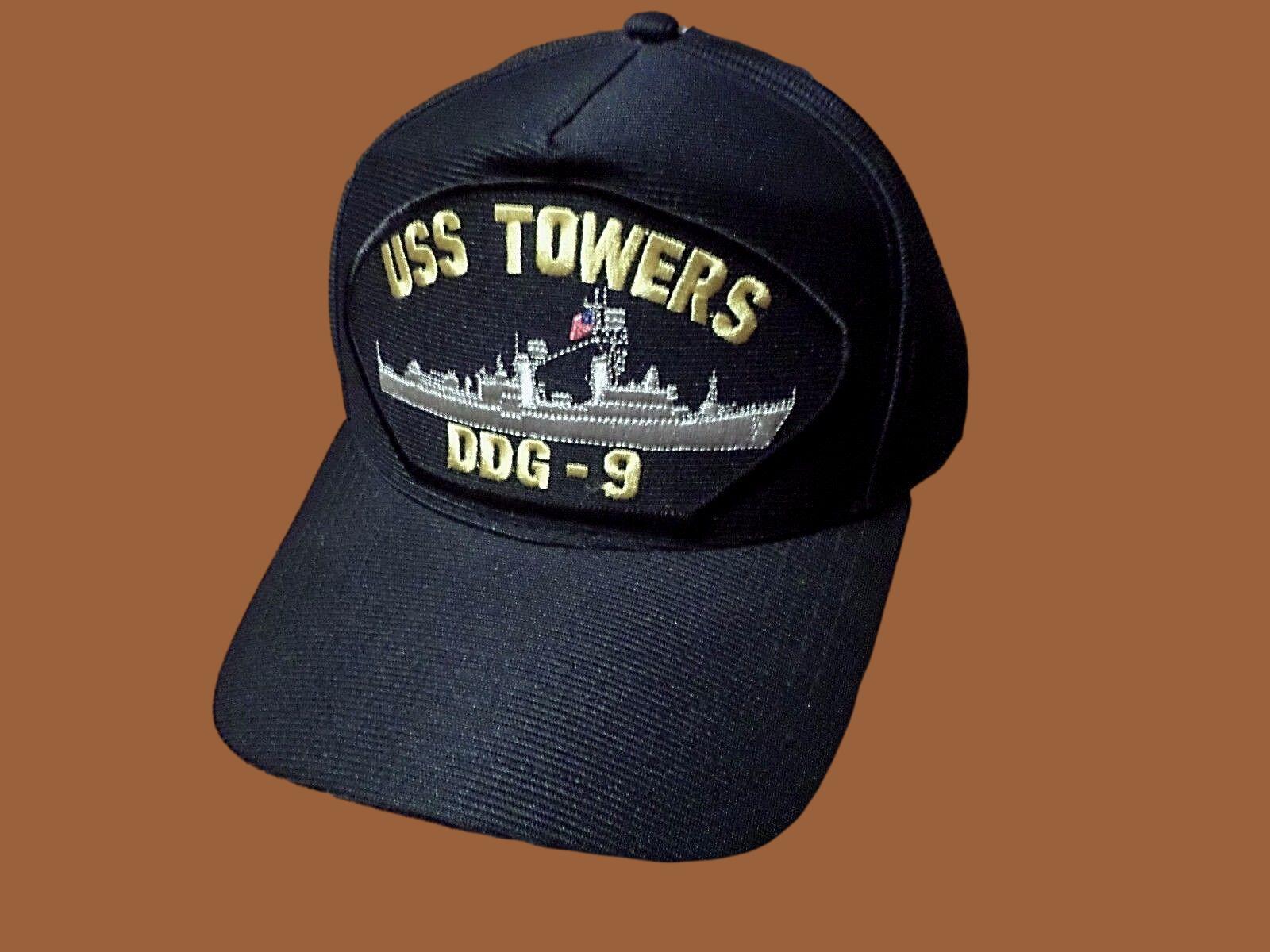 USS TOWERS DDG-9 U.S NAVY SHIP HAT OFFICIAL MILITARY BASEBALL CAP U.S ...