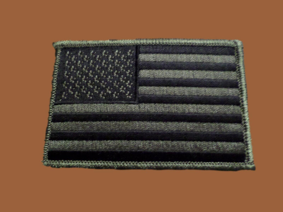 U.S MILITARY AMERICAN FLAG ARM PATCH SUBDUE OD GREEN ARMY MARINES NAVY ...