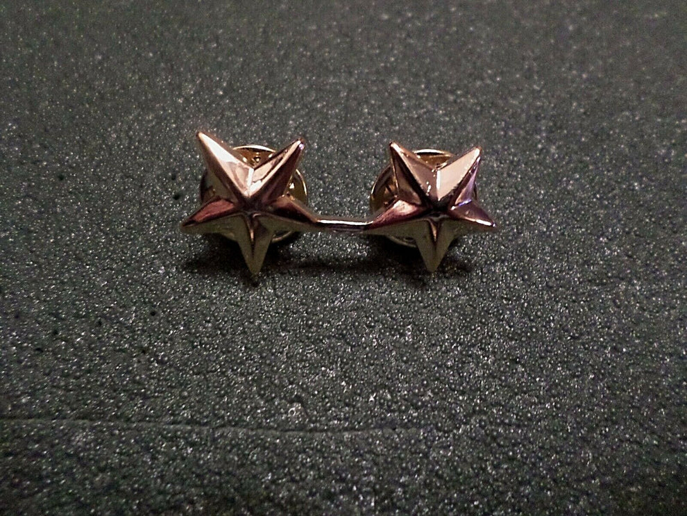 U.S MILITARY MAJOR GENERAL GOLD TWO STAR COLLAR INSIGNIA – Clay's Military