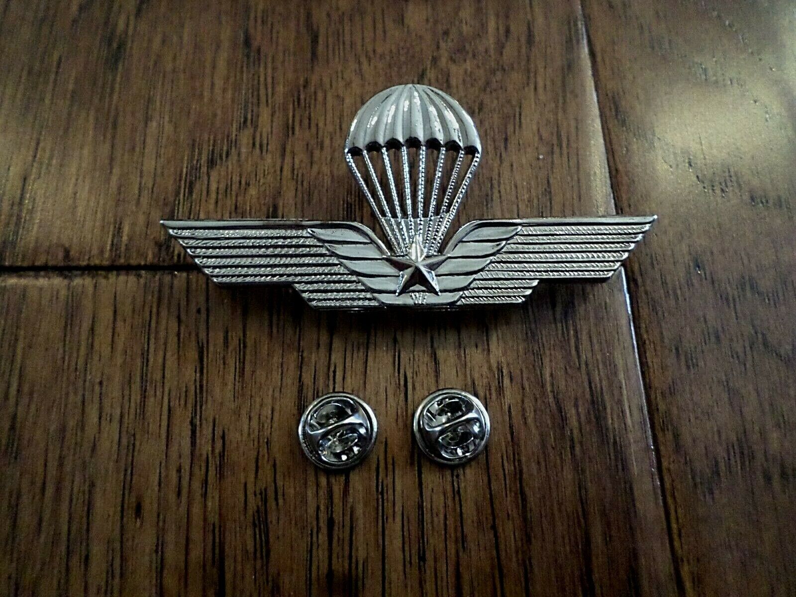ITALIAN MILITARY JUMP WINGS BADGE PARATROOPER DOUBLE POST METAL PIN ...