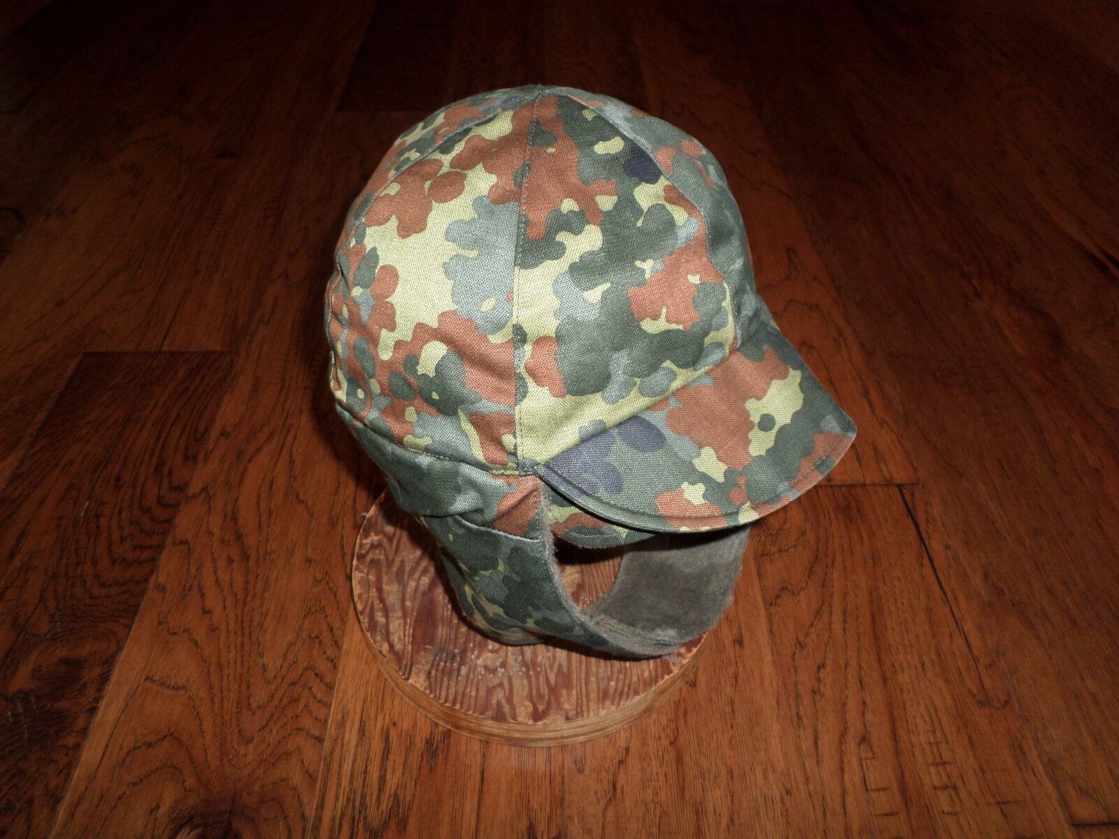 GENUINE GERMAN MILITARY FLECTARN CAMOUFLAGE WINTER CAP/HAT EAR FLAPS S ...