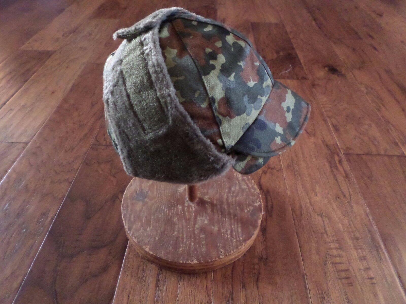 GENUINE GERMAN MILITARY FLECTARN CAMOUFLAGE WINTER CAP/HAT EAR FLAPS S ...