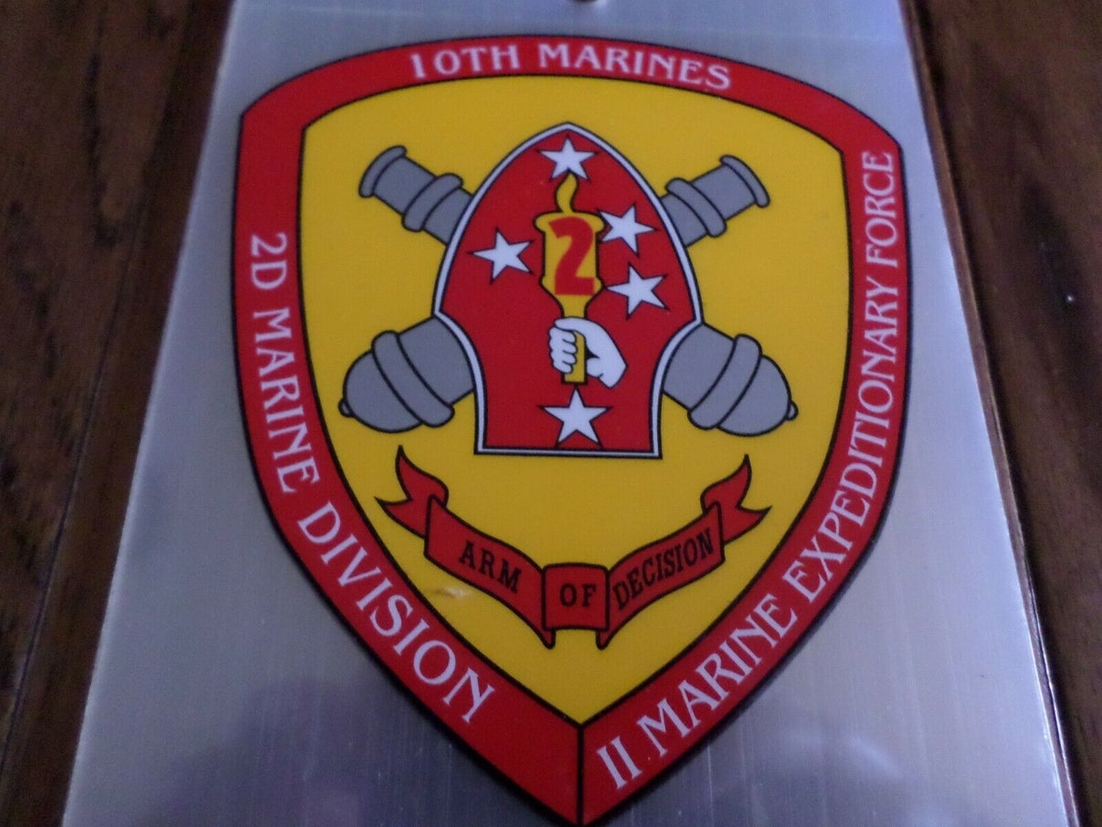 U.S MILITARY MARINE CORPS 2D BATTALION 10th MARINES 2d DIVISION WINDOW ...