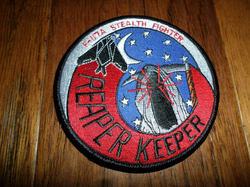 U.S. MILITARY AIR FORCE STEALTH FIGHTER SQUADRON PATCH 117A REAPER KEE ...