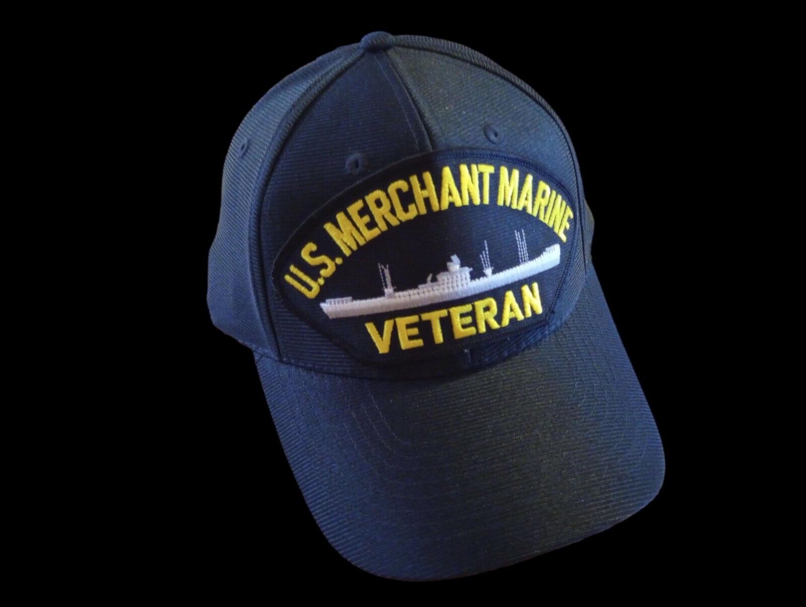 U.S MERCHANT MARINE VETERAN U.S NAVY SHIP HAT OFFICIAL U.S MILITARY BA ...