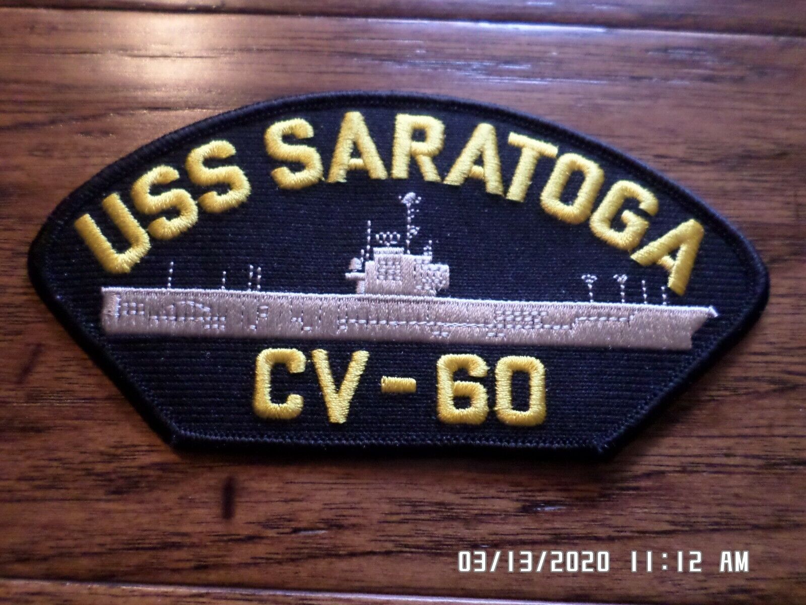 USS SARATOGA CV-60 U.S NAVY SHIP PATCH CARRIER PATCH USA MADE HEAT TRA ...