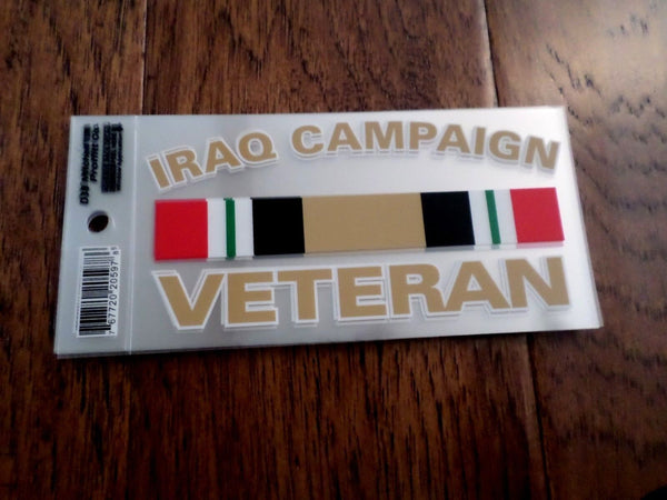 U.S MILITARY IRAQ CAMPAIGN VETERAN WINDOW DECAL BUMPER STICKER – Clay's ...