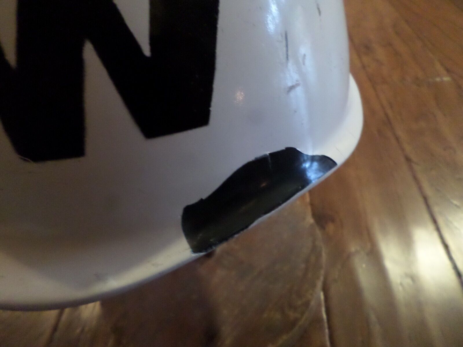 MILITARY WHITE POLISH POLICE HELMET COMPLETE WITH LINER AND CHIN STRAP ...