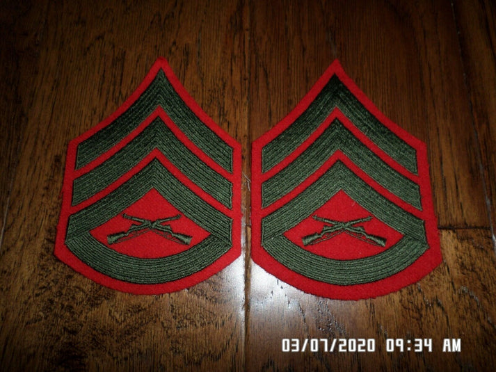 MARINE CORPS STAFF SERGEANT SHOULDER PATCHES ALPHA SERVICE DRESS UNIFO ...