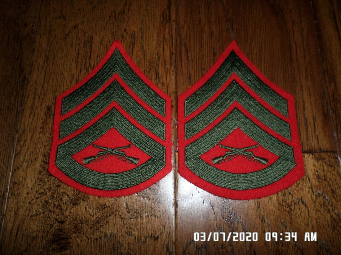 MARINE CORPS STAFF SERGEANT SHOULDER PATCHES ALPHA SERVICE DRESS UNIFO ...