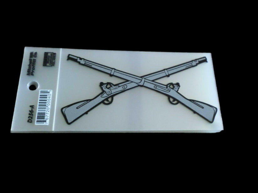 U.S MILITARY INFANTRY CROSSED RIFLES WINDOW DECAL BUMPER STICKER 5" X ...
