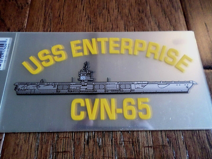 U.S NAVY USS ENTERPRISE CVN-65 WINDOW DECAL BUMPER STICKER OFFICIAL NA ...