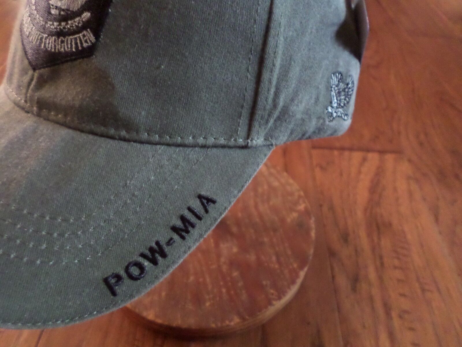 POW/MIA PRISONER OF WAR HAT EMBROIDERED U.S MILITARY BALL CAP OD GREEN ...