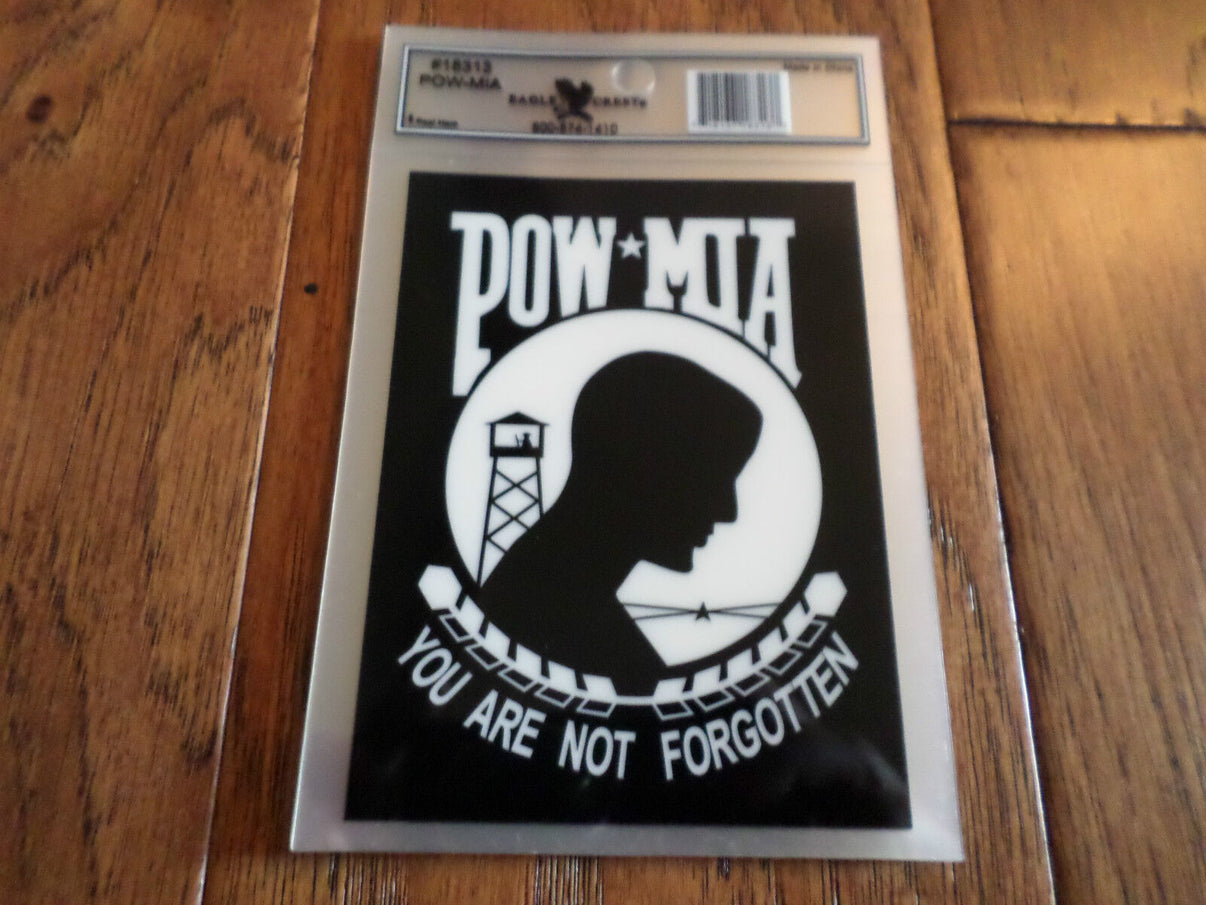U.S MILITARY POW- MIA WINDOW DECAL BUMPER STICKER MISSING IN ACTION PR ...