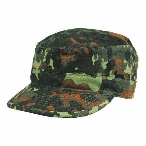 GERMAN MILITARY STYLE FLECKTARN FIELD CAP COMBAT HAT 100% RIPSTOP COTT ...
