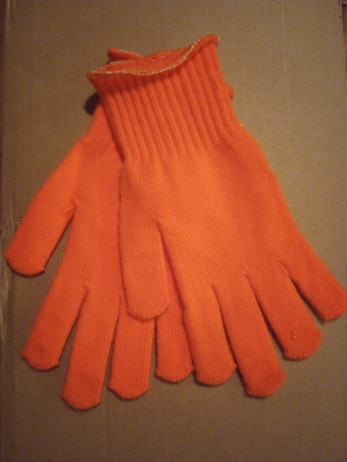 U.S MILITARY STYLE D3A COLD WEATHER GLOVE LINERS BLAZE ORANGE LARGE US ...