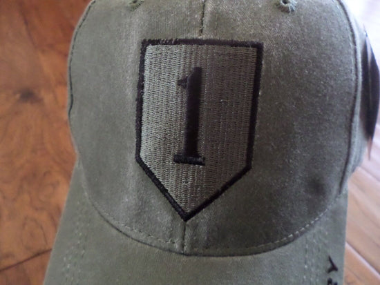 U.S MILITARY ARMY 1st INFANTRY DIVISION HAT STONEWASHED BASEBALL CAP ...