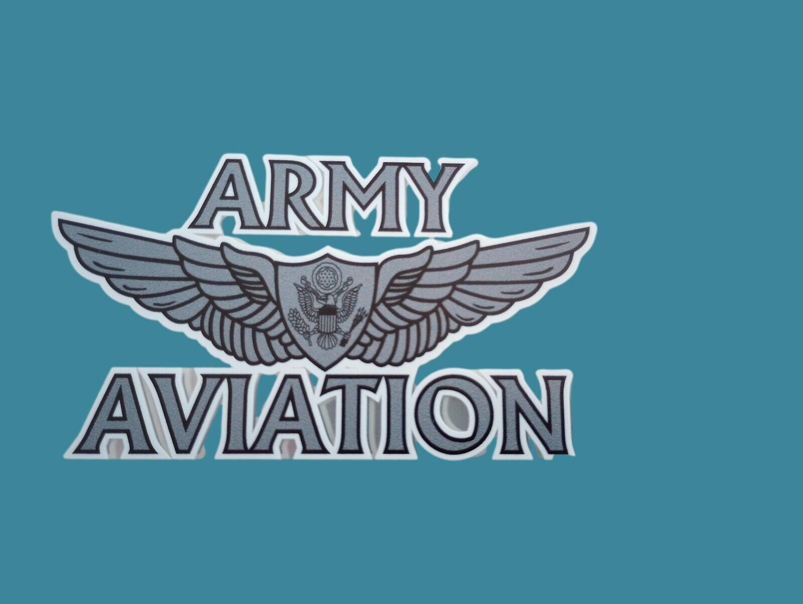 U.S MILITARY ARMY AVIATION WINGS BADGE WINDOW DECAL STICKER 5" X 2.75 ...