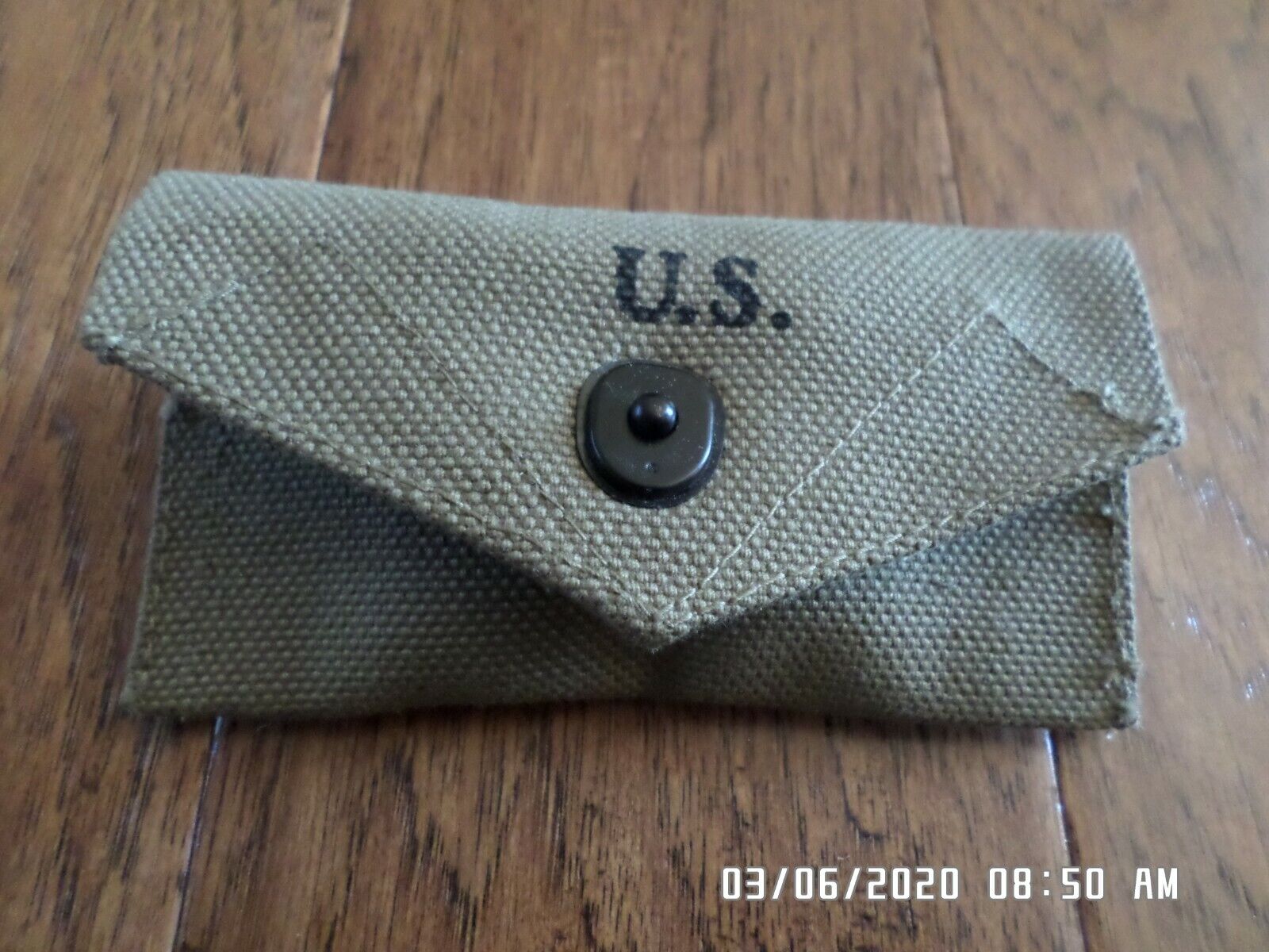 WWII U.S MILITARY FIRST AID PACKET POUCH M-1924 NEW REPRODUCTION – Clay ...