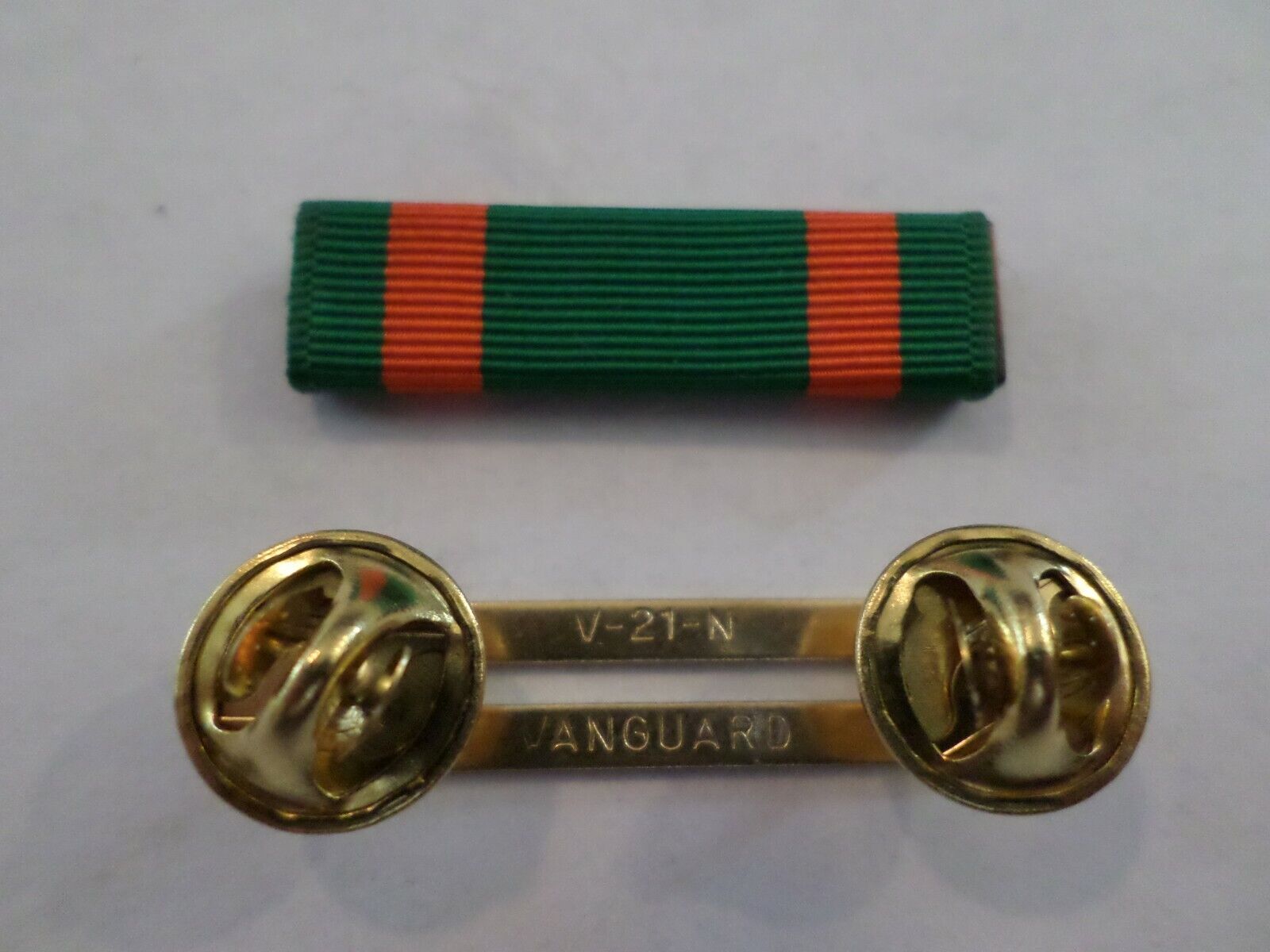 NAVY MARINE CORPS ACHIEVEMENT RIBBON WITH BRASS RIBBON HOLDER US MILIT ...