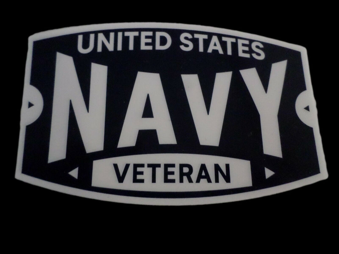 U.S MILITARY NAVY VETERAN WINDOW DECAL – Clay's Military