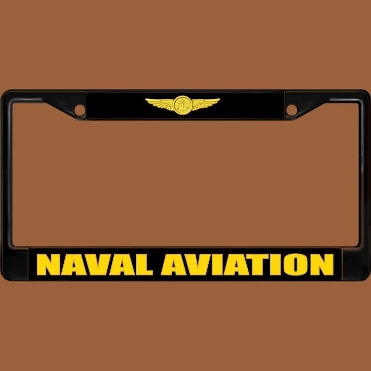 U.S NAVY AIR CREW NAVAL AVIATION METAL LICENSE PLATE FRAME NEW SEALED ...